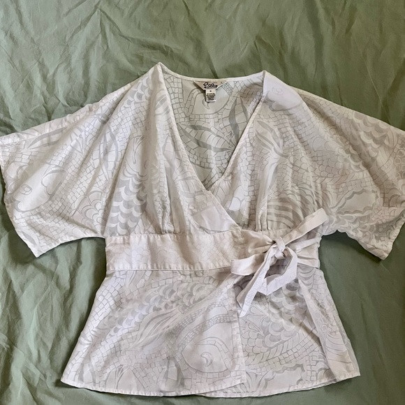 Lilly Pulitzer | Tops | Lilly Pulitzer White Wrap Top | Poshmark